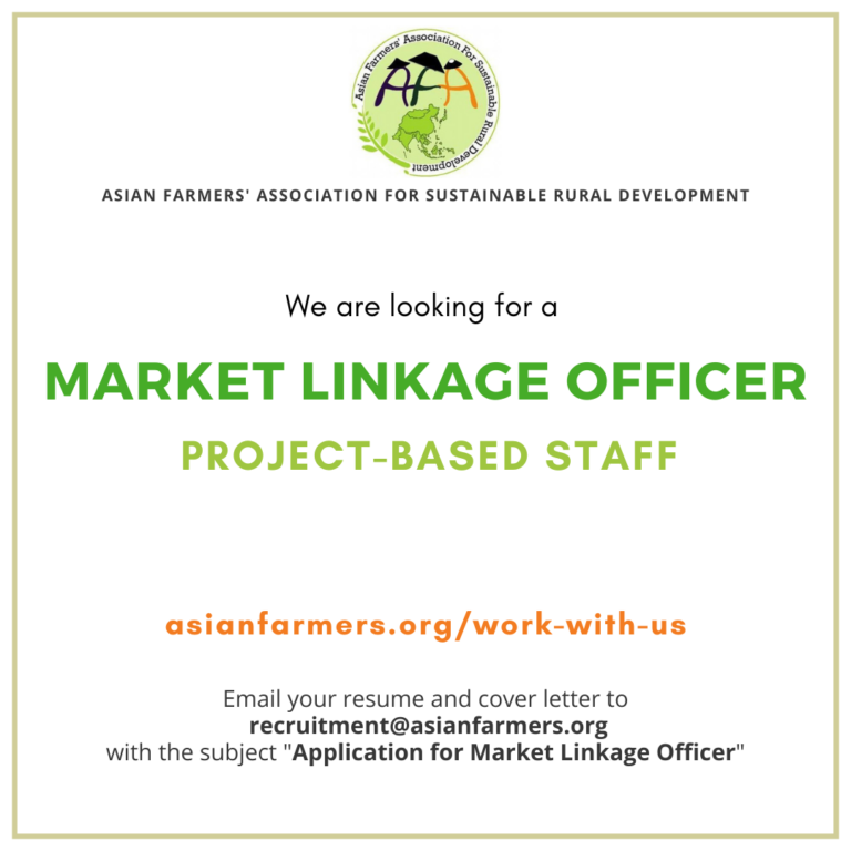 Work with Us – Asian Farmers Association for Sustainable Rural Development